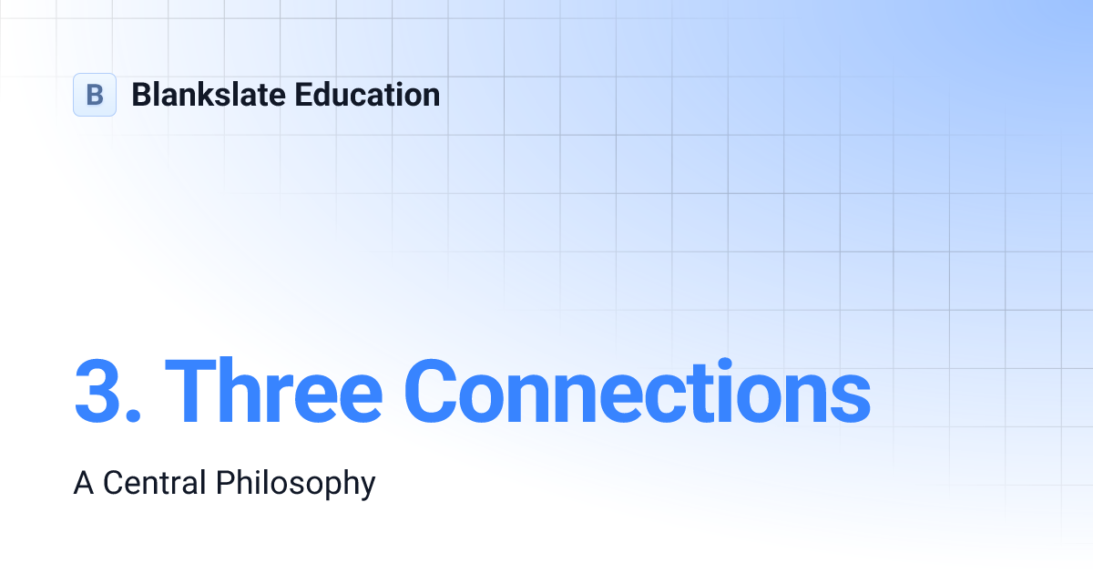 3. Three Connections | Blankslate Education